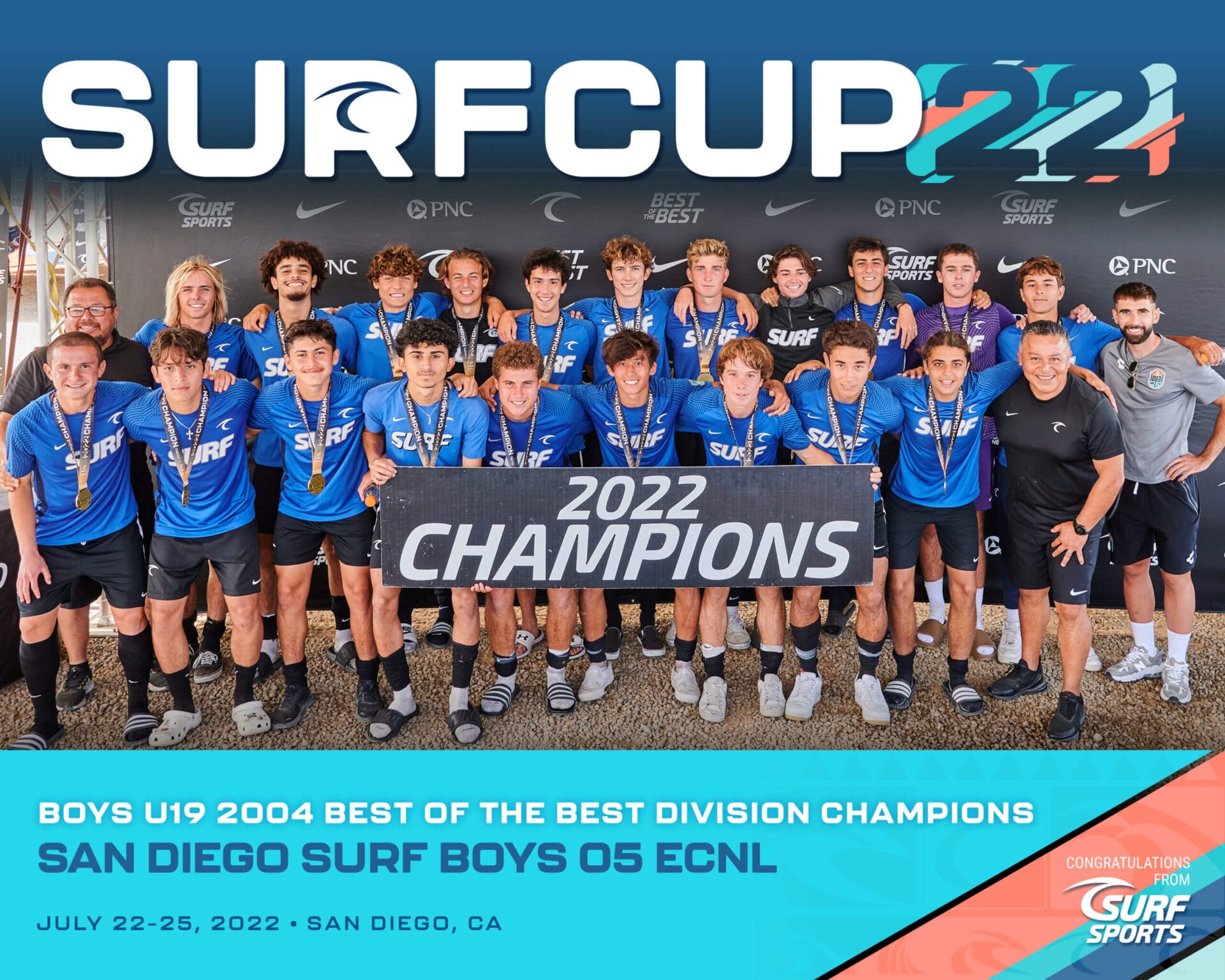 2022 Surf Cup Success - San Diego Surf Soccer Club